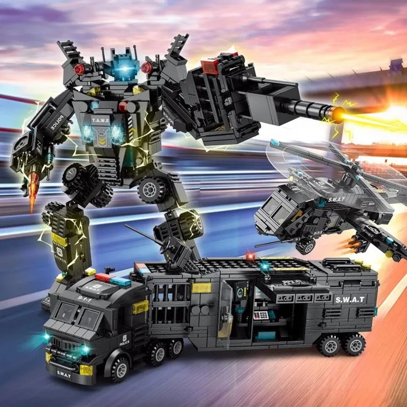 SupremeForce™ komplet gradbenih kock policijske enote - 585 kosov